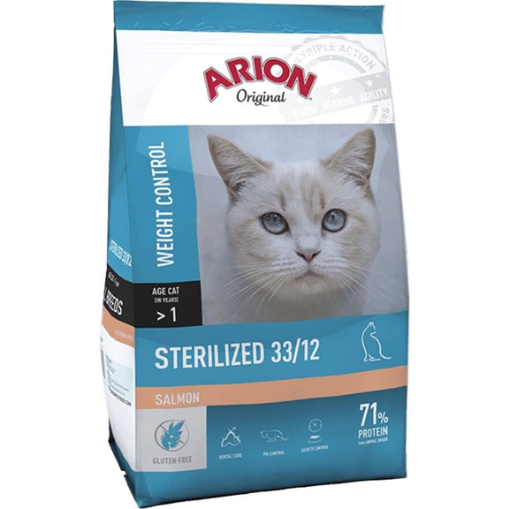 Arion Original Cat Sterilized Salmon 7,5 kg – kornfrit kattefoder ...