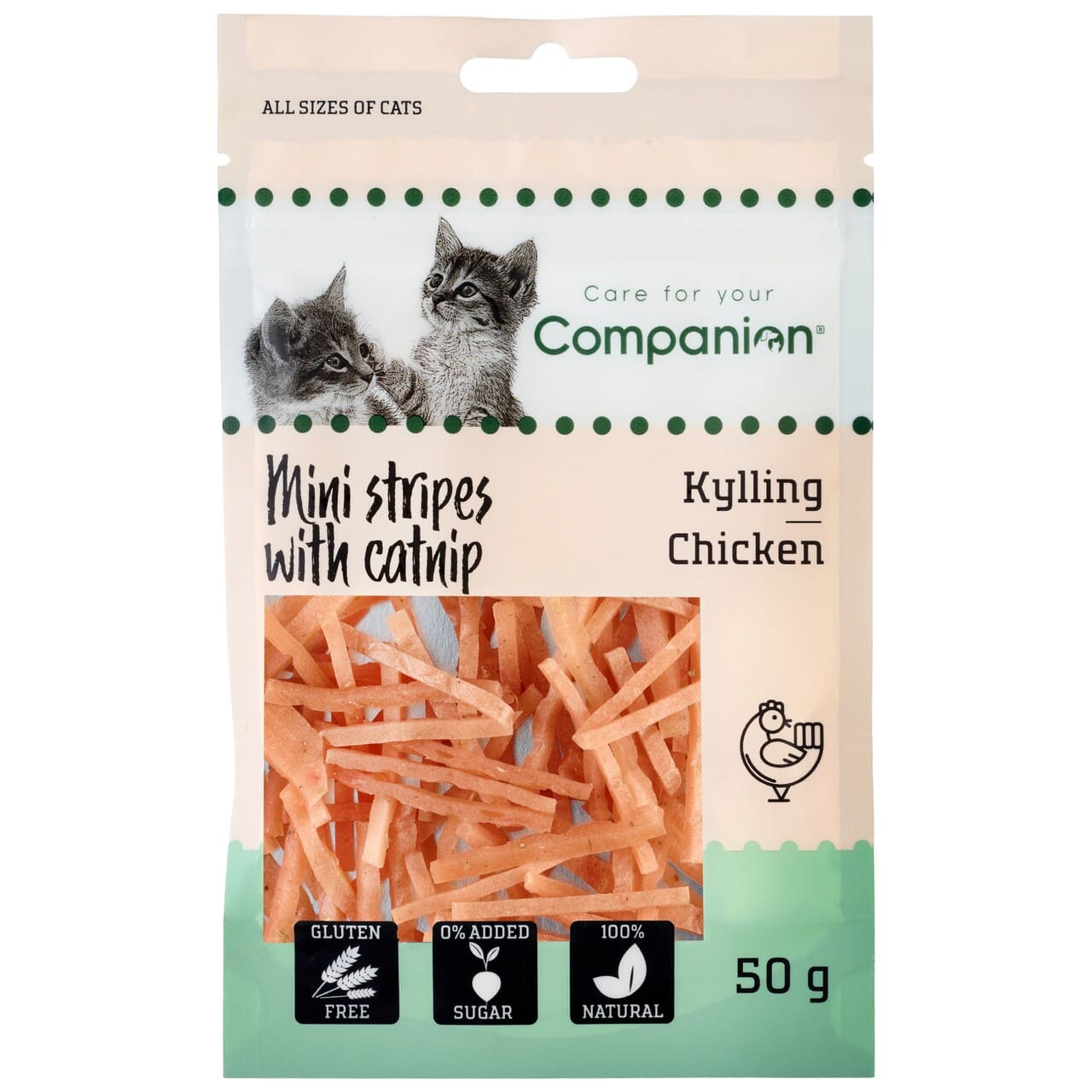 Companion Mini Stripes med Kylling & Katteurt 50 g – Petpower