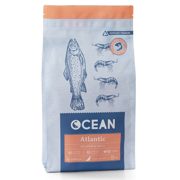 Ocean Atlantic 12 kg – naturligt fuldfoder med laks og krill – Petpower